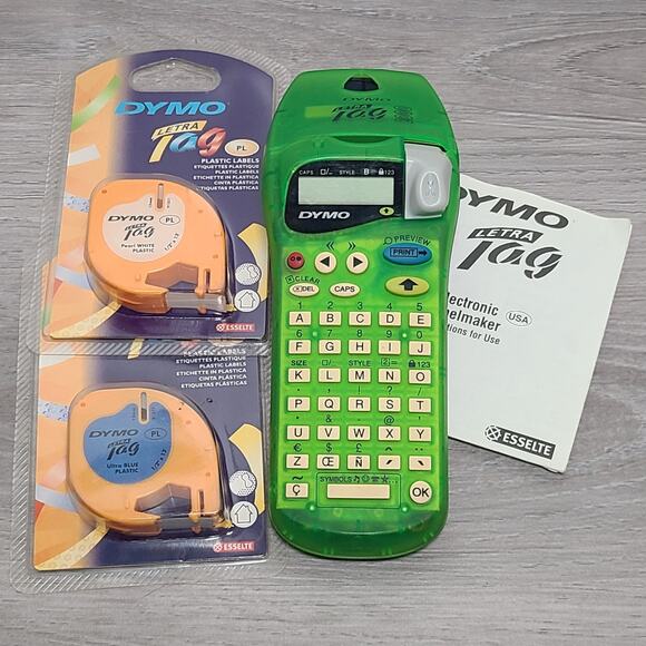 Dymo | Other | Dymo Letratag 200 Green Label Maker Printer Manual Ink ...